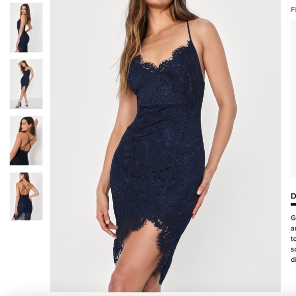 Lulus | Dresses | Flirting With Desire Navy Blue Lace Bodycon Dress ...
